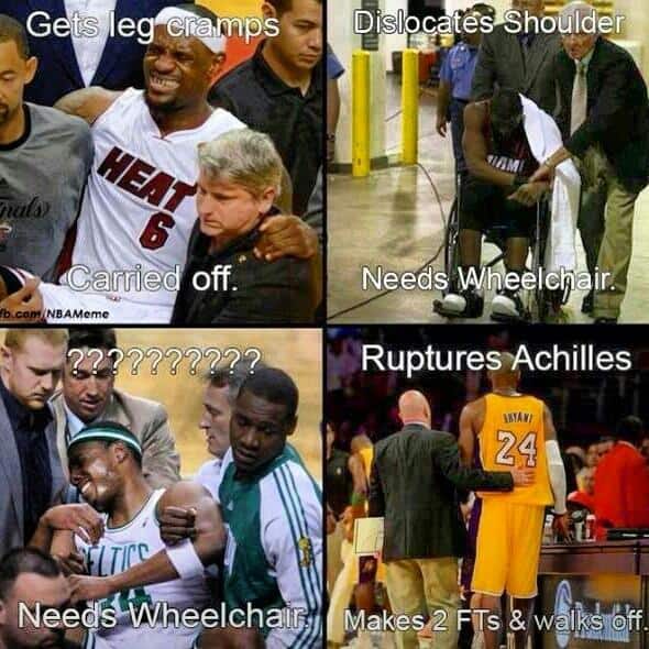 Lebron James Leg Cramp