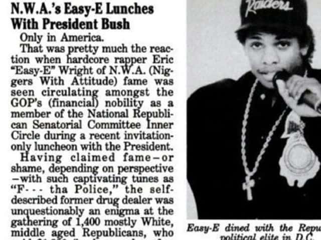 Eazy-E Visits President George H.W. Bush in the White House 29 Years Ago