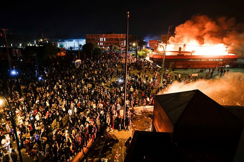 The Source |Minneapolis' 3rd Precinct on Fire as Riots for George Floyd ...