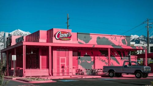Post Malone Designs All-Pink Raising Cane’s Restaurant In Utah - The Source
