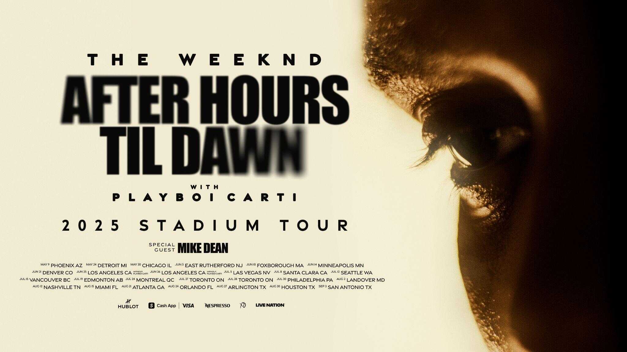The Weeknd Announces 2025 Stadium Tour, Joined by Playboi Carti and ...