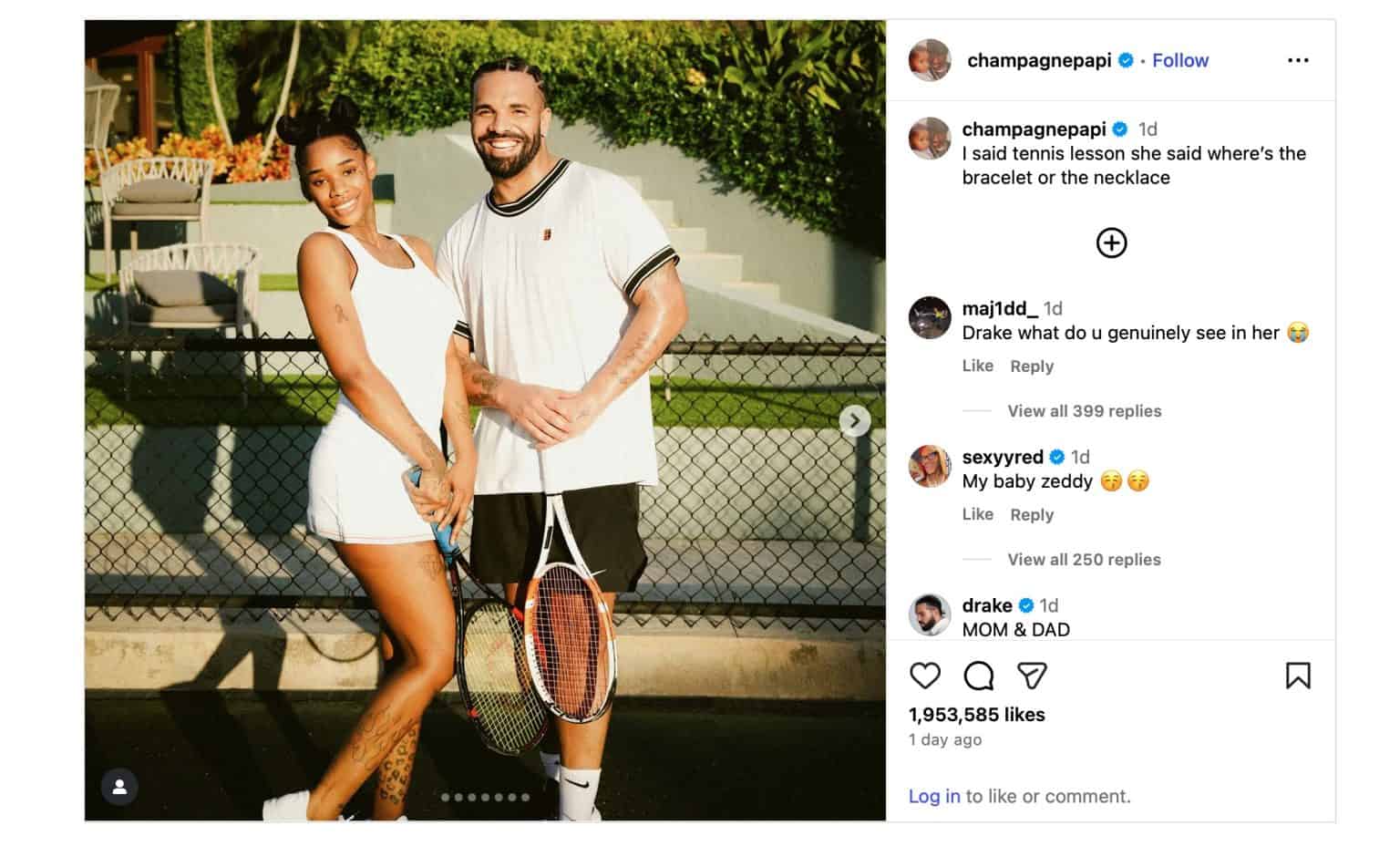 Drake Leaves Fans Guessing About Serena Williams After Tennis Court ...