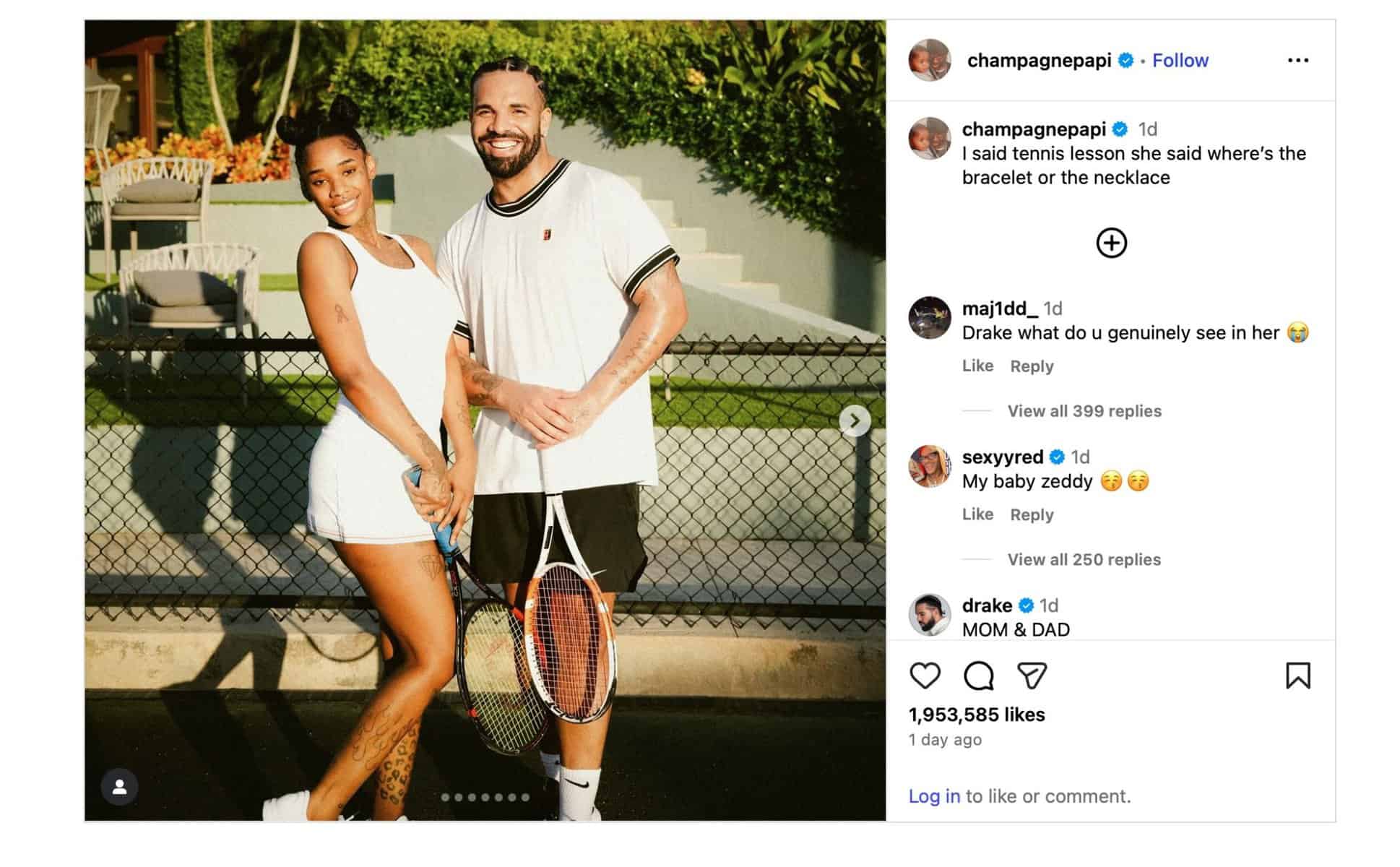 Drake Leaves Fans Guessing About Serena Williams After Tennis Court ...